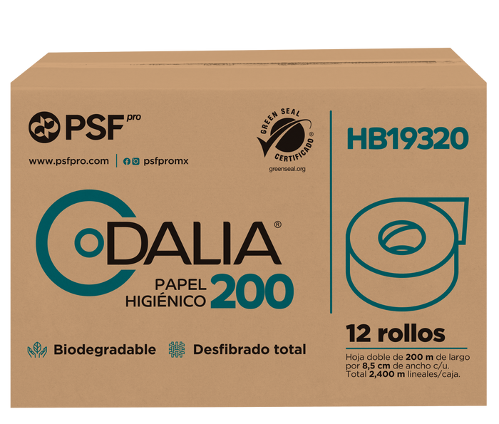 Higiénico Jumbo Dalia Caja C/12 Rollos 200 MTS HD