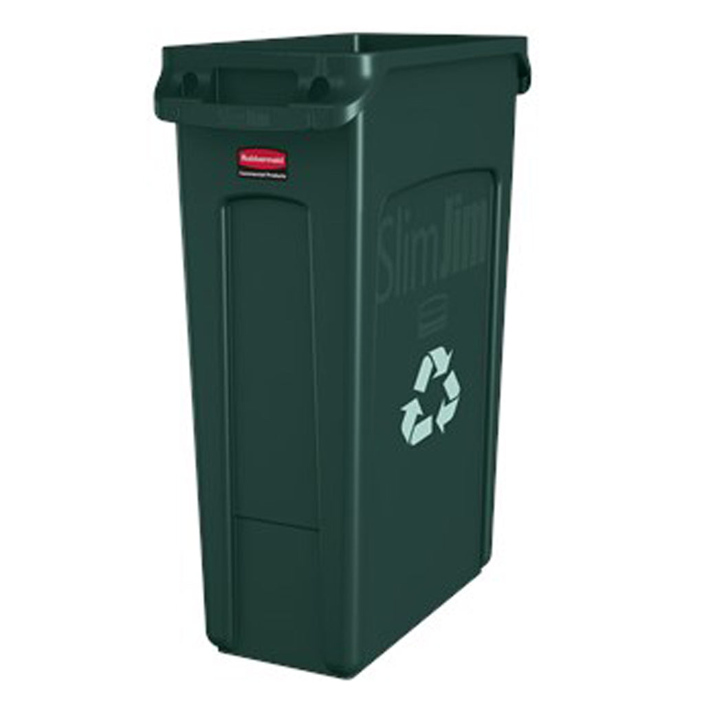 Bote Para Basura Slim Jim Ventilado 23 gal Verde